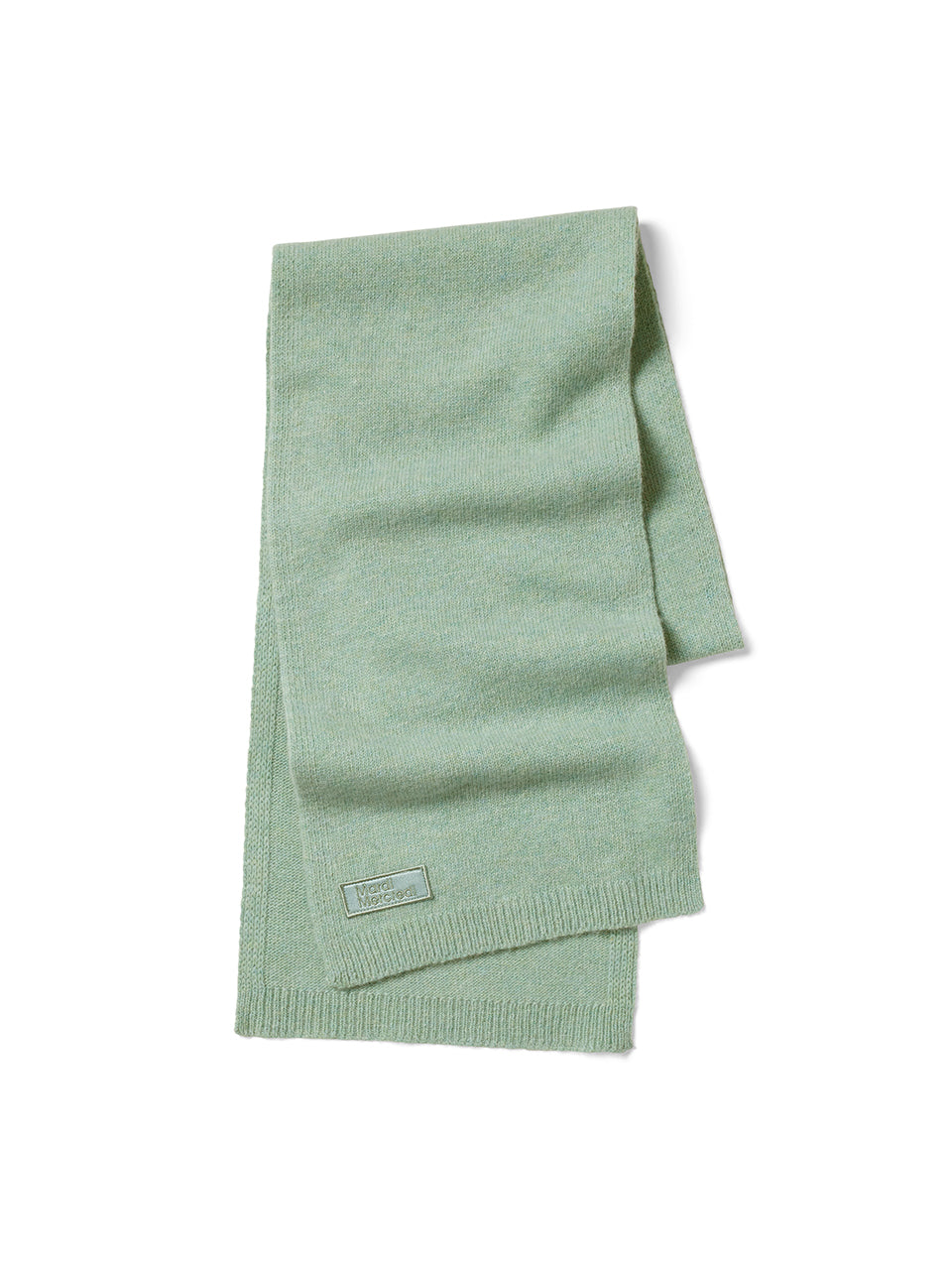 WOOL MUFFLER SQUARE LOGO_MINT – Mardi Mercredi JP